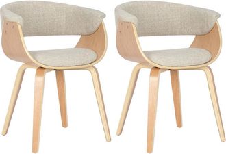 Clp 2er Set St&uuml;hle Bruce Stoff natura/creme