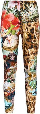 Philipp Plein Femme, Pantalons, Multicolore, Taille: 42 FR Baroque Leggings