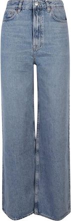 Sams&oslash;e & Sams&oslash;e Femme, Jeans, Bleu, Taille: W25 L32 Wide Jeans