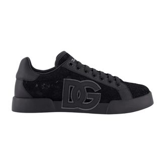 Dolce & Gabbana Logo Sneaker in Schwarz - - Shoes - Damen - Schwarzk - 37 EU