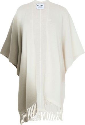 Kujten Cape &agrave; franges cachemire femme - Cape Aviva Dip Dye