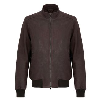 Barba Braune Lederjacke mit Einzigartigen Merkmalen - - Jackets - Herren - Braun - L