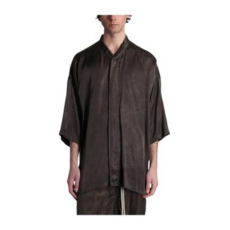 Rick Owens Homme, Chemises, Brun, Taille: L Camicia SS Jumbo Faun