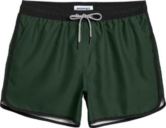 Maamgic Herren Badeshorts Vintage Retro Boardshorts Schnelltrocknend Kurz Badehose Schwimmhose mit Mesh-Futter und Verstellbarem Tunnelzug,Dunkelgr&uuml;n,XXL