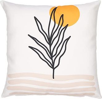 Bonamaison Le Jardin du Lin Dekorativer Kissenbezug, Baumwolle, mehrfarbig, 43 x 43 cm