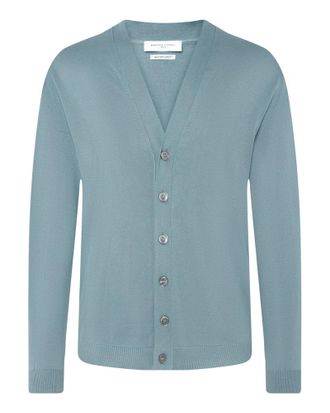 Daniele Fiesoli Leichter Cardigan aus softer Giza-Baumwolle mit V-Ausschnitt in