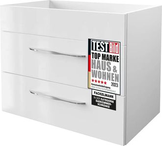 Fackelmann Waschtischunterschrank SCENO/Badschrank mit Soft-Close-System/Maße (B x H x T): ca. 80 x 65,5 x 50 cm/hochwertiger Schrank fürs Bad mit 2 Schubladen/K