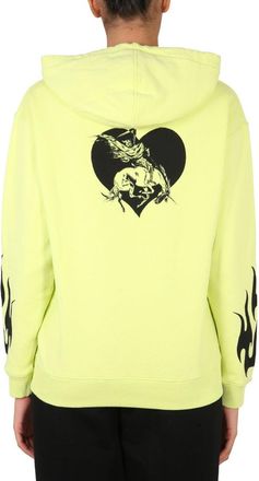 Givenchy Sacred Heart Logo Hoodie - Yellow