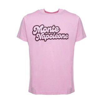 Family Fir$t Milano Montenapoleone Pink Baumwolle Rundhals T-shirt - - Tops - Herren - Rosa - L