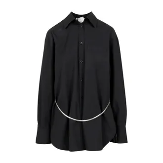 Sportmax Femme, Blouses et Chemises, Noir, Taille: 36 FR Surchemise pliss&eacute;e