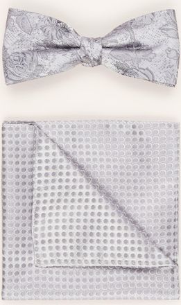 Monti Monti Set: Fliege Und Einstecktuch silber