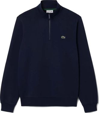 Lacoste Homme, Sweatshirts et sweats &agrave; capuche, Bleu, Taille: L Zip Up High Neck Fleece SweaT-shirt
