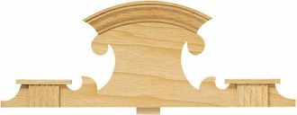 SELVA Zierteil, Aufsatz, Holzverzierung, aus Massivholz, roh, f&uuml;r Freischwinger- und Regulateurgeh&auml;use