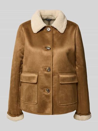 Lauren Ralph Lauren Jacke mit Futter aus Teddyfell und Pattentaschen
