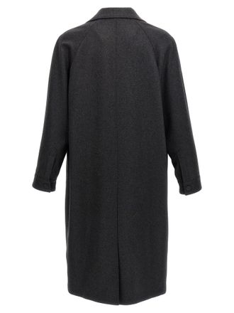 Fendi Mens Gray Cashmere Coat Clothing