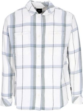 Vans Kariertes Langarm Flanellhemd Wei&szlig; - - Blouses & Shirts - Damen - Wei&szlig; - S