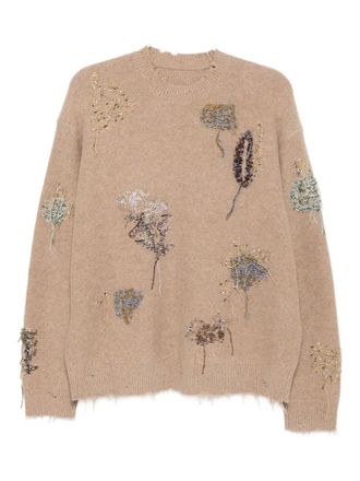 JNBY pull Botanical à manches longues - Tons neutres