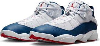 Nike Air Jordan 6 Bagues, Blanc, bleu v&eacute;ritable, rouge, 43 EU