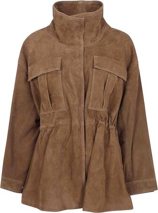 R&oacute;he Blouson En Cuir - Gris