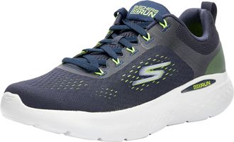 Skechers Herren Go Run Lite Sneaker, Navy Lime Green, 45.5 EU
