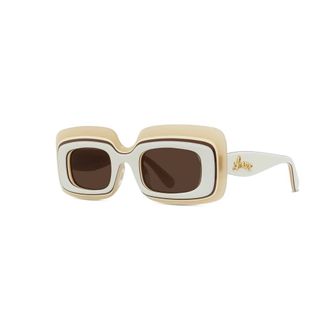 Loewe Femme, Accessoires, Beige, Taille: 47 MM Lunettes de soleil Curvy