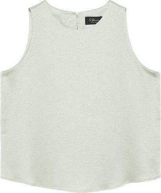 s.Oliver Black Label Blusentop Sommerbluse / &Auml;rmellos mit feiner gl&auml;nzender Struktur