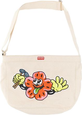 Kenzo Womens Shoulder Bag With Embroidery Powder Cotton