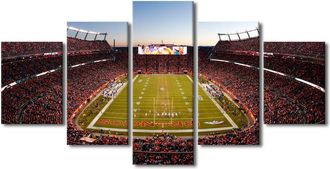 Tumovo Leinwandbild für Schlafzimmer, Colorado, Fußballstadion, Skyline, Wandgemälde für Wohnzimmer, Empower Field at Mile High-Bilder, moderne Wandkunst auf