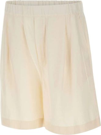 Laneus Homme, Shorts, Blanc, Taille: M Pleated Shorts