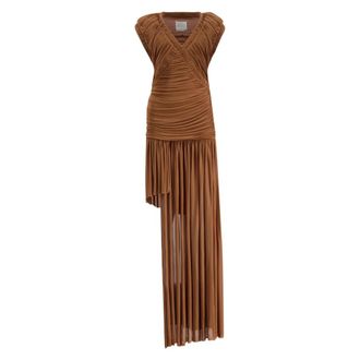 CHRISTOPHER ESBER Theron Plisse-Maxikleid - - Dresses - Damen - Braun - XS