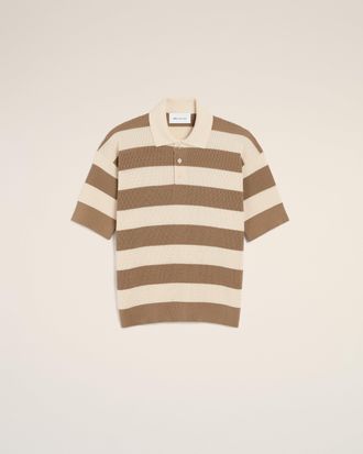 Ami Polo Blanc Et Marron Ami De Coeur en Coton Blanc - XXL - Homme