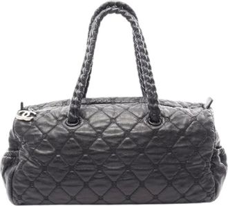Chanel Pre-owned Sac Boston Matelass&eacute; en Cuir - Femme - Pre-owned - Noir - Taille: ONE Size