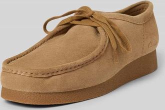 Clarks Schn&uuml;rschuhe aus Leder mit Gummisohle Modell Wallabee