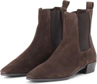 Copenhagen Stiefel - Pointed Toe Calf Suede Ankle Boots - Gr. 38 (EU) - in Braun - für Damen