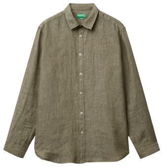 Benetton Herren Camicia 5bku5qjg8 Hemd, gr&uuml;n, Large