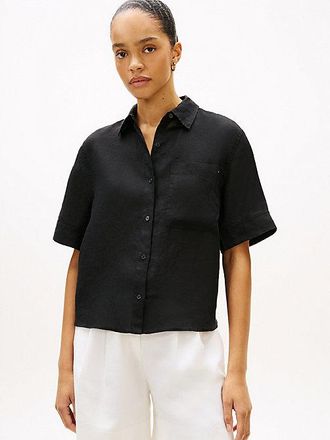 Tommy Hilfiger Chemise &agrave; manches courtes en pur lin