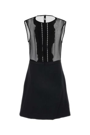 Versace Womens Black Georgette Mini Dress 1b000 Exterior: Silk Lining: Fabric Abiti