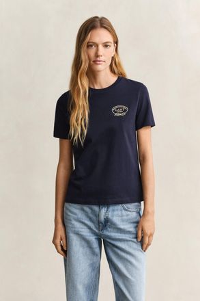 GANT Damen Rope Graphic T-Shirt (XXL) EVENING Blau