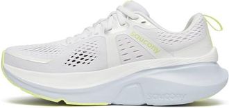 Saucony Mens Guide 18 Sneaker, White/Peel, 8.5