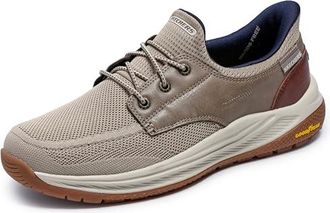 Skechers Homme Meroe-Alden Basket, Taupe Knit/Synthetic, 43 EU
