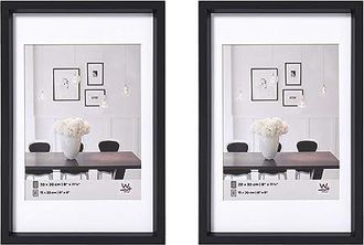 Walther Design ES015B Steel Style, Kunststoff-Bilderrahmen, 10,5x15 cm, schwarz (Packung mit 2)