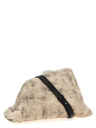 The Attico Quilted Nappa Leather Clutch - Beige