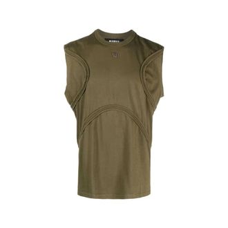 Misbhv Misbhv, Femme, Tops, Vert, Taille: S D&eacute;bardeur Grunge Olive T-shirt