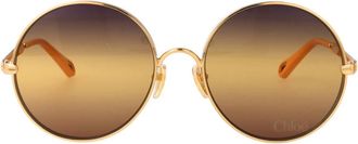 Chlo&eacute; Runde Sonnenbrille - - Accessories - Damen - Gelb - 59 MM