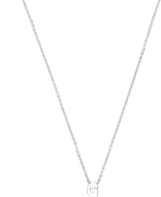 Luxenter Halskette Alphabet mit Silber-Finish - Buchstabe G, Mediano, Metall, Ohne Edelstein