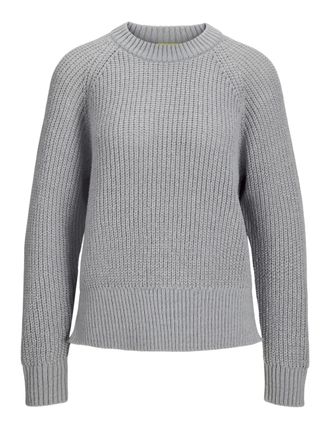 Jack & Jones Jack & Jones Damen Jxcarolina Crew Neck Knit Strickpullover, Light Grey Melange, M EU
