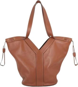Saint Laurent Sac cabas vintage doccasion - Femme - Pre-owned - Brun - Taille: ONE Size