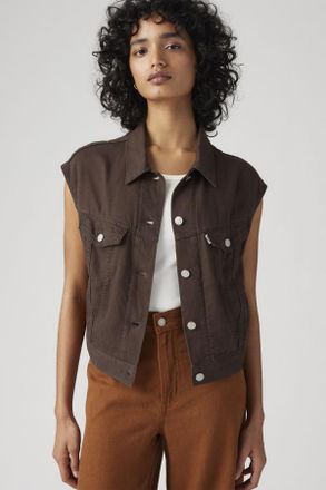 Levi's Gilet Shrunken 90 - Femme - Marron / Hot Fudge - XS