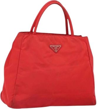 Prada unisex, Pre-owned, Rouge, Taille: ONE Size Sac &agrave; main vintage en nylon Pre-owned