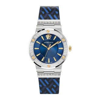Versace Femme, Accessoires, Bleu, Taille: ONE Size Montre Greca Logo